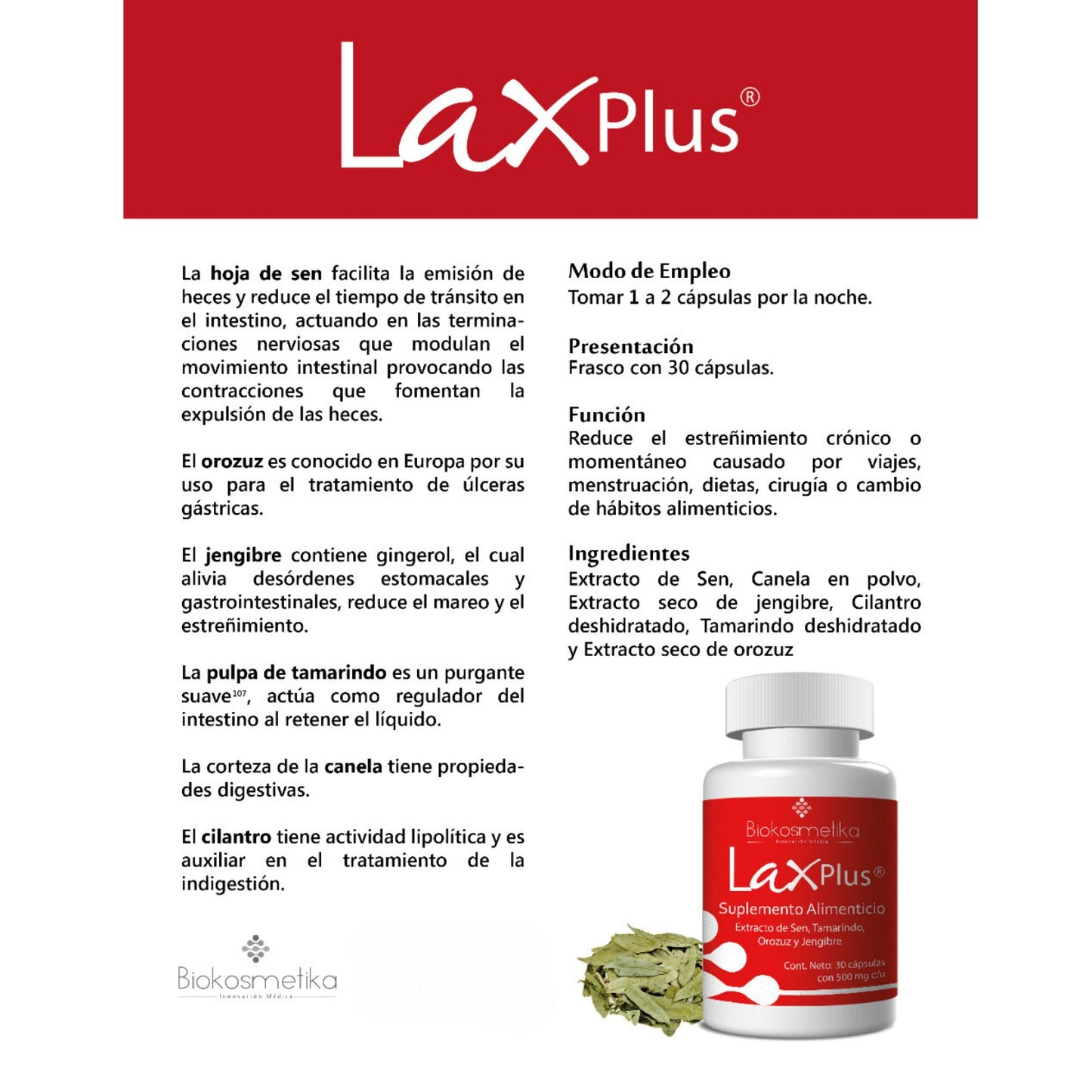 LX PLUS LAXPLUS 30 CAPSULAS SUPLEMENTO ALIMENTICIO – IEF-CLINIC CLIENTES